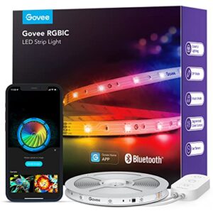 govee rgbic led strip lights, smart led lights for bedroom, bluetooth led lights app control, diy multiple colors on one line, color changing led lights music sync for gaming room, halloween, 16.4ft