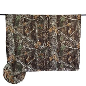 GRVCN Camo Burlap Cradle Mesh Fabric - 75D Camouflage Netting Cover for Hunting Ground Blinds, Camping Military Tree Stands