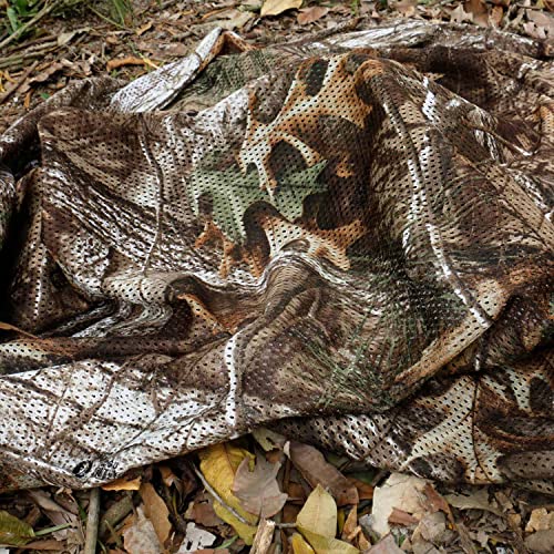 GRVCN Camo Burlap Cradle Mesh Fabric - 75D Camouflage Netting Cover for Hunting Ground Blinds, Camping Military Tree Stands