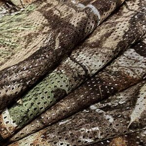 GRVCN Camo Burlap Cradle Mesh Fabric - 75D Camouflage Netting Cover for Hunting Ground Blinds, Camping Military Tree Stands