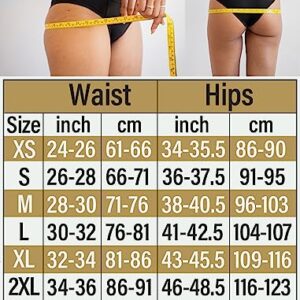 Womens Cotton Thongs Underwear Breathable No Show Cheeky Panties Tangas Sexy for Everyday Workout 3 Pack Set (Nude, Small)