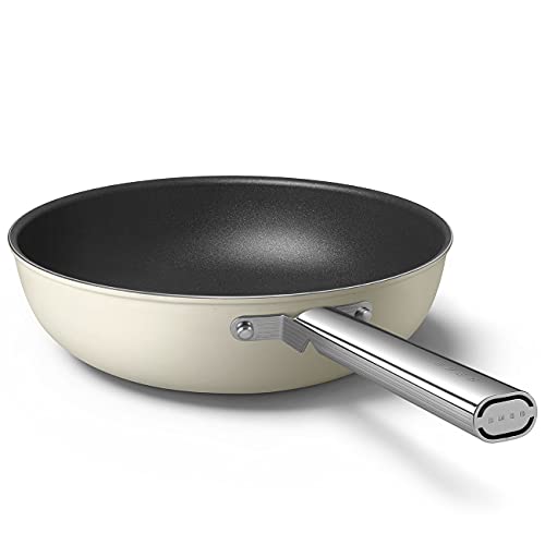 Smeg Cookware Cream 12-Inch Wok