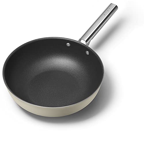 Smeg Cookware Cream 12-Inch Wok