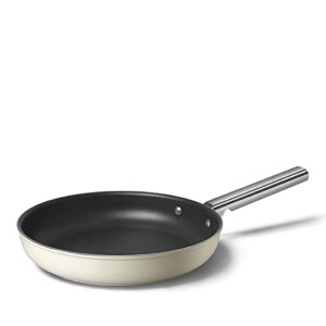 smeg ckff2801crm frying pan 28cm cream, non-stick, aluminium, patented base