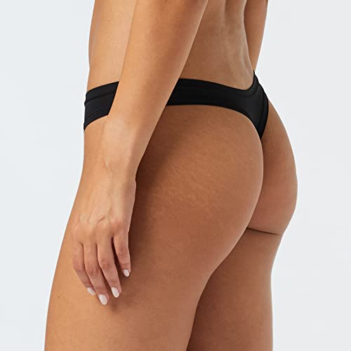 Amazon Essentials Women's Thong Underwear (Available in Plus Size), Pack of 6, Black/Petal, X-Small