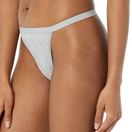 Amazon Essentials Women's Cotton Thong String Underwear, Pack of 6, Neutral, Medium