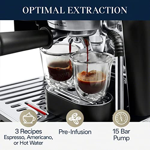 De’Longhi La Specialista Arte EC9155MB, Espresso Machine with Grinder, Bean to Cup Coffee & Cappuccino Maker with Professional Steamer, My Latte Art Milk Frother,Barista SS Kit Included, 1450W, Metal