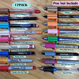 17 Packs Pen Adapter Set Compatible with Cricut (Explore Air, Air 2,Air 3, and Maker,Maker 3), Pen Adapter Compatible with (Sharpie/Bic/Crayola/Sakura/Pilot/Pentel/Paper Mate/Mitsubishi uni-Ball)