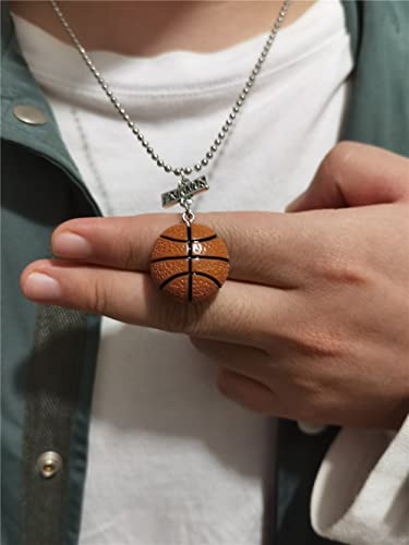 BFF Best Friends Necklace for Women Men Sport Ball Basketball Friendship Necklace Pendant 2 Girls Graduation Gift Jewelry