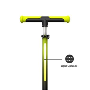 Jetson Scooters - Juno Kick Scooter (Electric Yellow) - Collapsible Portable Kids Push Scooter - Lightweight Folding Design with High Visibility RGB Light Up LEDs on Stem and Wheels