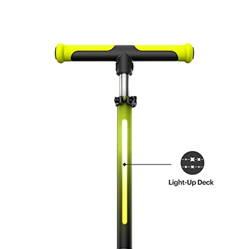 Jetson Scooters - Juno Kick Scooter (Electric Yellow) - Collapsible Portable Kids Push Scooter - Lightweight Folding Design with High Visibility RGB Light Up LEDs on Stem and Wheels