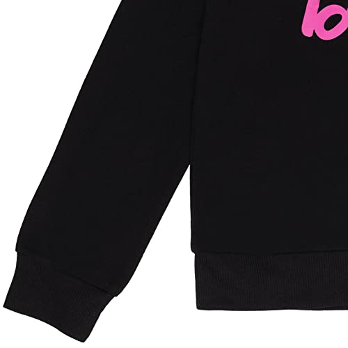 Barbie Little Girls French Terry Zip-Up Hoodie Black 7-8