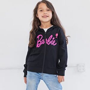 Barbie Little Girls French Terry Zip-Up Hoodie Black 7-8