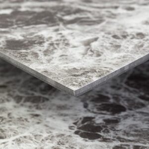 Lucida Surfaces Luxury Vinyl Floor Tiles | Glue Down Adhesive Flooring | Marble Look Rhombus Shaped Tile | MosaiCore | Single Sample Tile