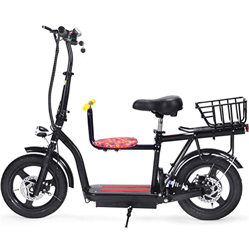 MotoTec Cruiser 48v 350w Lithium Electric Scooter Black