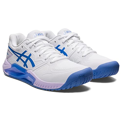 ASICS Women's Gel-Challenger 13 Tennis Shoes, 9, White/Periwinkle Blue