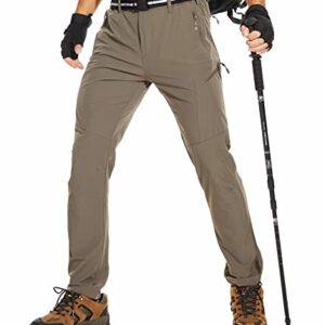 NATUVENIX Hiking Pants for Men, Quick Dry Travel Pants Men for Stretch Work Pants Lightweight Outdoor Pants Water-Resistant