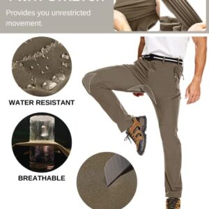 NATUVENIX Hiking Pants for Men, Quick Dry Travel Pants Men for Stretch Work Pants Lightweight Outdoor Pants Water-Resistant