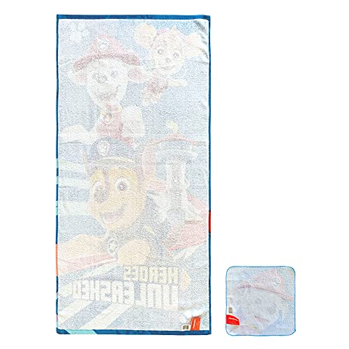 Franco Paw Patrol Kids Bath/Pool/Beach Soft Cotton Terry Towel with Washcloth 2 Piece Set, 50 in x 25 in