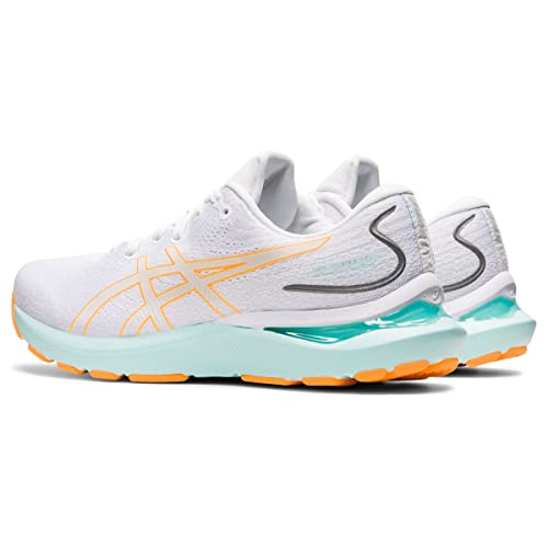 ASICS Women's Gel-Cumulus 24 Running Shoes, 9.5, White/Orange POP