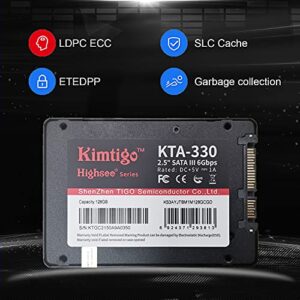 kimtigo 2.5" Internal SSD 256GB, 3D NAND Solid State Drive, SATA III 6Gb/s 2.5 inch 7mm (0.28”), Read up to 500MB/s