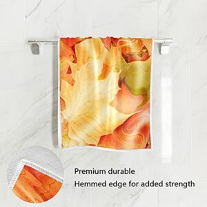 Autumn Maple Leaves Soft Hand Towels for Bathroom 30X15,Decorative Fall Landscape Kitchen Dish Fingertip Towels Washcloth for Guest Gift Home Family