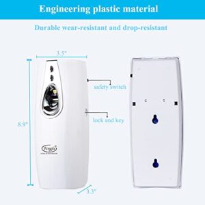 Air Fresheners Spray, FENGJIE Automatic Air Freshener Spray Dispenser, Compatible with Universal 10 fl.oz Air Freshener Refills, Wall Mounted/Stand Refill Aerosol Dispenser, White