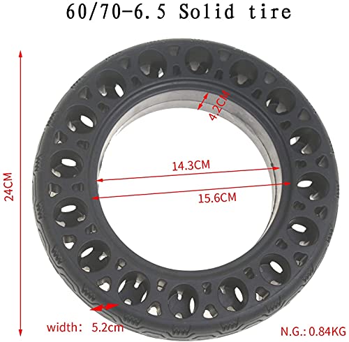 YBang Solid Tire 60/70-6.5 for Ninebot Segway Max G30 Electric Scooter 10 inch Spare Honeycomb Tire Explosion Proof (2 pcs)