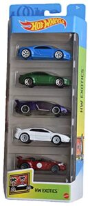 hot wheels 5 pack exotics, 1:64 scale die cast