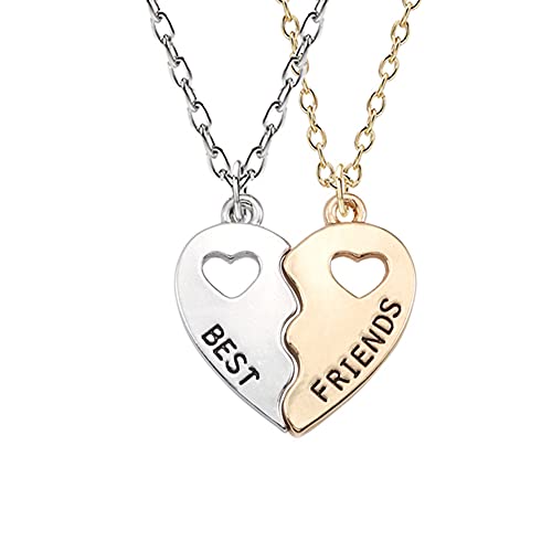 Birthday Christmas Gifts for Best Friend Bff Friendship Necklaces for 2 Best Friends Matching Heart Necklace for Women Teen Girls Gift