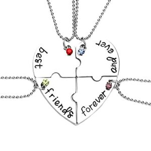 mxxgmyj best friend necklaces gifts for 4 bff friendship necklace matching heart necklace for best friends birthday christmas gifts for women teen girls