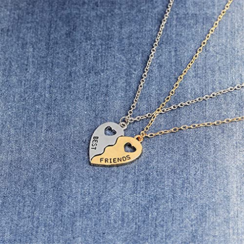 Birthday Christmas Gifts for Best Friend Bff Friendship Necklaces for 2 Best Friends Matching Heart Necklace for Women Teen Girls Gift