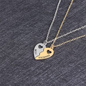 Birthday Christmas Gifts for Best Friend Bff Friendship Necklaces for 2 Best Friends Matching Heart Necklace for Women Teen Girls Gift