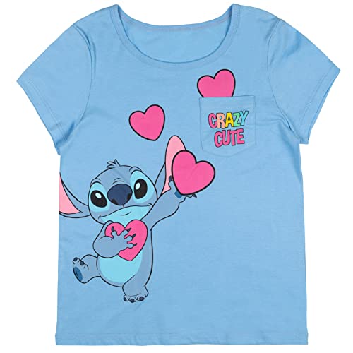 Disney Lilo & Stitch Little Girls T-Shirt Stitch Blue 7-8