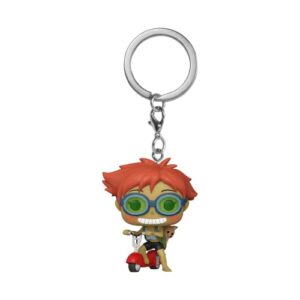 funko pop! keychain: cowboy bebop - edward on scooter with ein