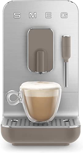 Smeg Fully Automatic Coffee Machine with Steam Taupe, 47 ounces