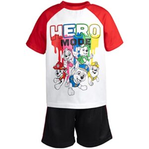 Paw Patrol Chase Rubble Everest Skye Marshall Little Boys T-Shirt Mesh Shorts Set 7-8