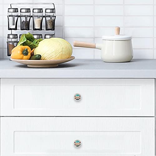 Train STATTON Knobs for Kitchen Cabinets 1.18'' Drawer Pulls Handles with Screws Crystal Glass Drawer Cabinet Pull Knob Handle Kitchen Door Wardrobe Hardware 4 Pack