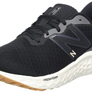 New Balance Women's Fresh Foam Arishi V4 Running Shoe, Black/Light Gold Metallic/Gum 2, 8 Wide