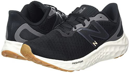 New Balance Women's Fresh Foam Arishi V4 Running Shoe, Black/Light Gold Metallic/Gum 2, 8 Wide