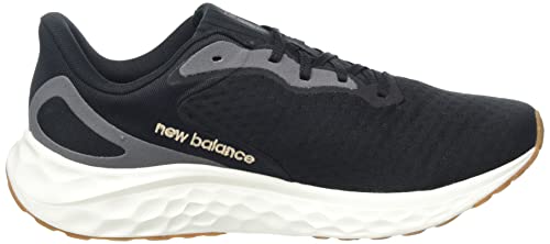 New Balance Women's Fresh Foam Arishi V4 Running Shoe, Black/Light Gold Metallic/Gum 2, 8 Wide