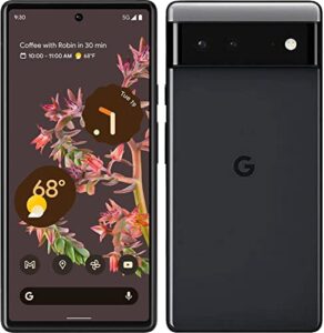 google pixel 6 – 5g android phone - unlocked smartphone with wide and ultrawide lens - 128gb - stormy black