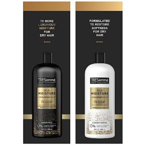 TRESemme Shampoo and Conditioner Rich Moisture Set Deep Conditioner with Vitamin E for Dry, Damaged Hair, Hair Care with Vitamins and Biotin Shampoo, 28 Fl Oz Ea