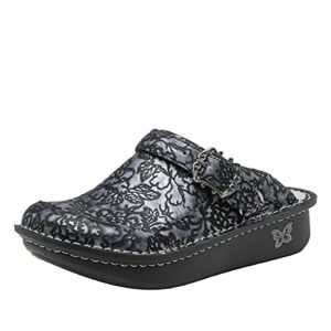 alegria women's seville chrome bloom leather clog 9.5-10 m us