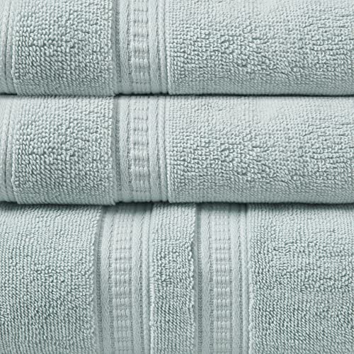 Beautyrest Plume 100% Cotton Bath Towel Set, Luxuriously Soft Feather Touch, Premium 750gsm Spa Quality, Durable and Absorbent for Shower, Multi-Sizes, Seafoam 6 Piece