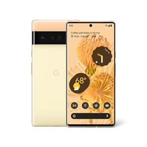 google pixel 6 pro - 5g android phone - unlocked smartphone with advanced pixel camera and telephoto lens - 128gb - sorta sunny