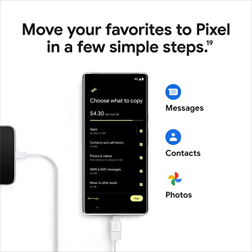 Google Pixel 6 Pro - 5G Android Phone - Unlocked Smartphone with Advanced Pixel Camera and Telephoto Lens - 128GB - Sorta Sunny