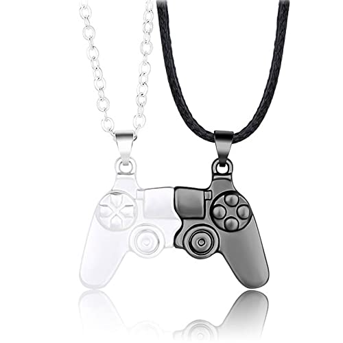 Magnetic Couple Game Pad Pendant Necklace, Game Controller Magnetic Necklaces Bff Couples, Game Console Couple Necklace, Magnetic Game Controller Necklaces, a Pair of Magnetite Necklaces