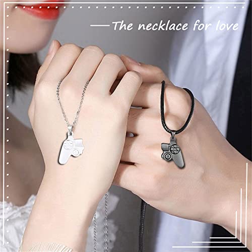 Magnetic Couple Game Pad Pendant Necklace, Game Controller Magnetic Necklaces Bff Couples, Game Console Couple Necklace, Magnetic Game Controller Necklaces, a Pair of Magnetite Necklaces