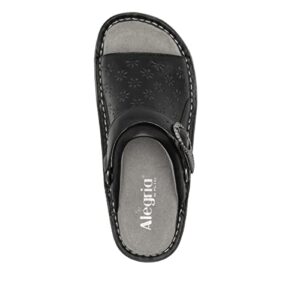 Alegria Womens Klover Black Butter Leather Sandal 8-8.5 M US